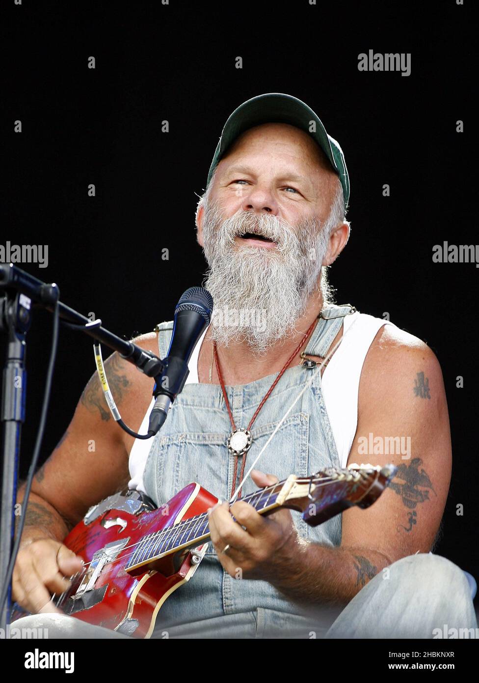 Seasick Steve performs on stage on day two of the Hard Rock Calling ...