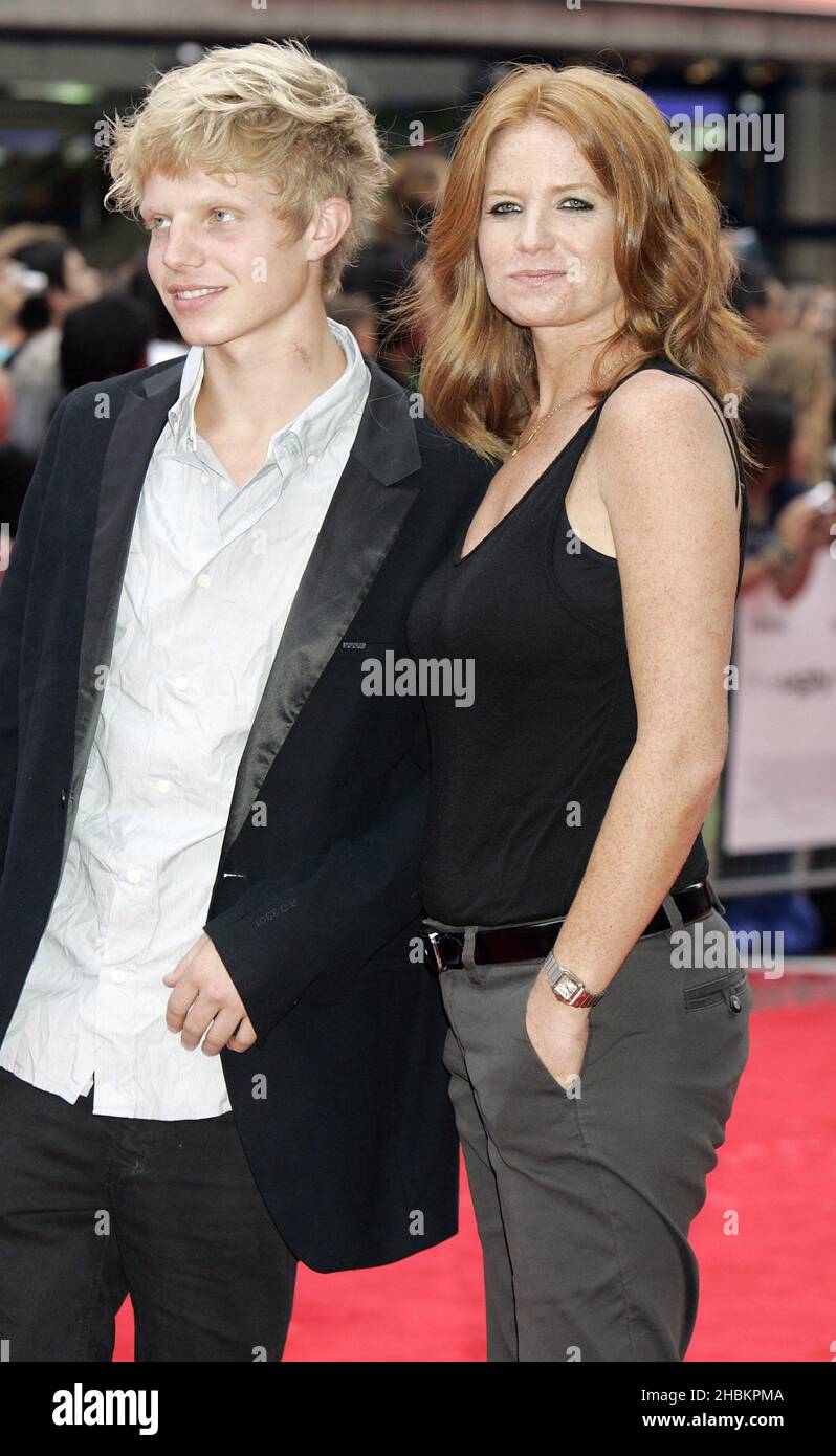 Patsy Palmer and son Charley arrives at The Ugly Truth Premiere at the ...