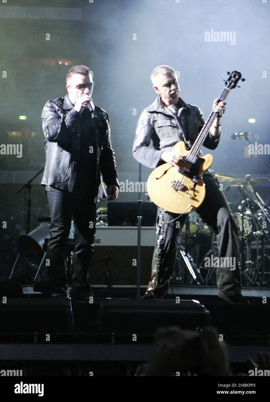 Bono performs with U2 at Wembley Stadium in London, UK Stock Photo - Alamy