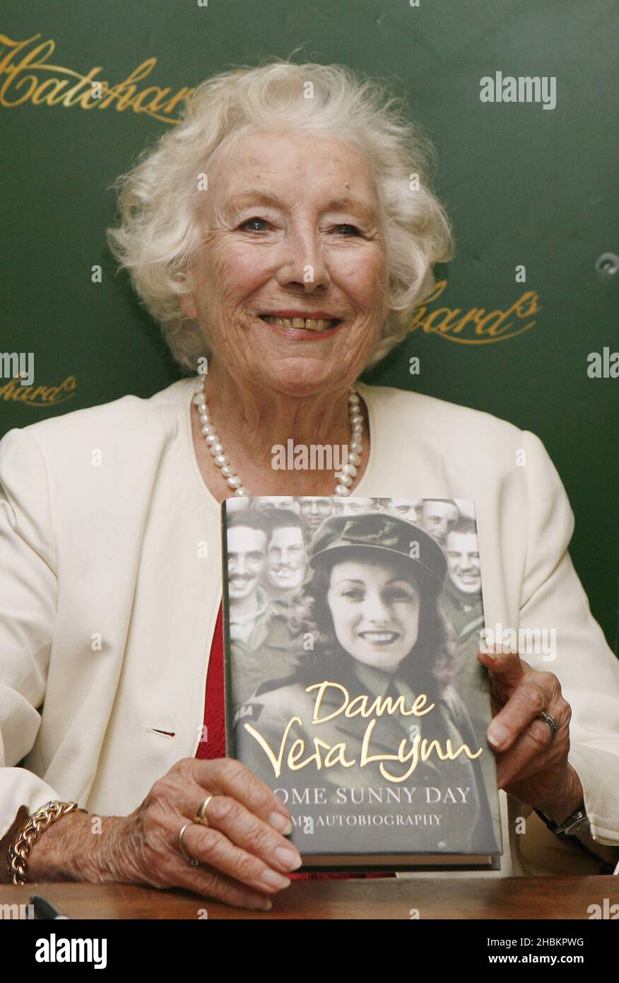 Dame vera lynn signs copies of her new autobiography hi-res stock ...
