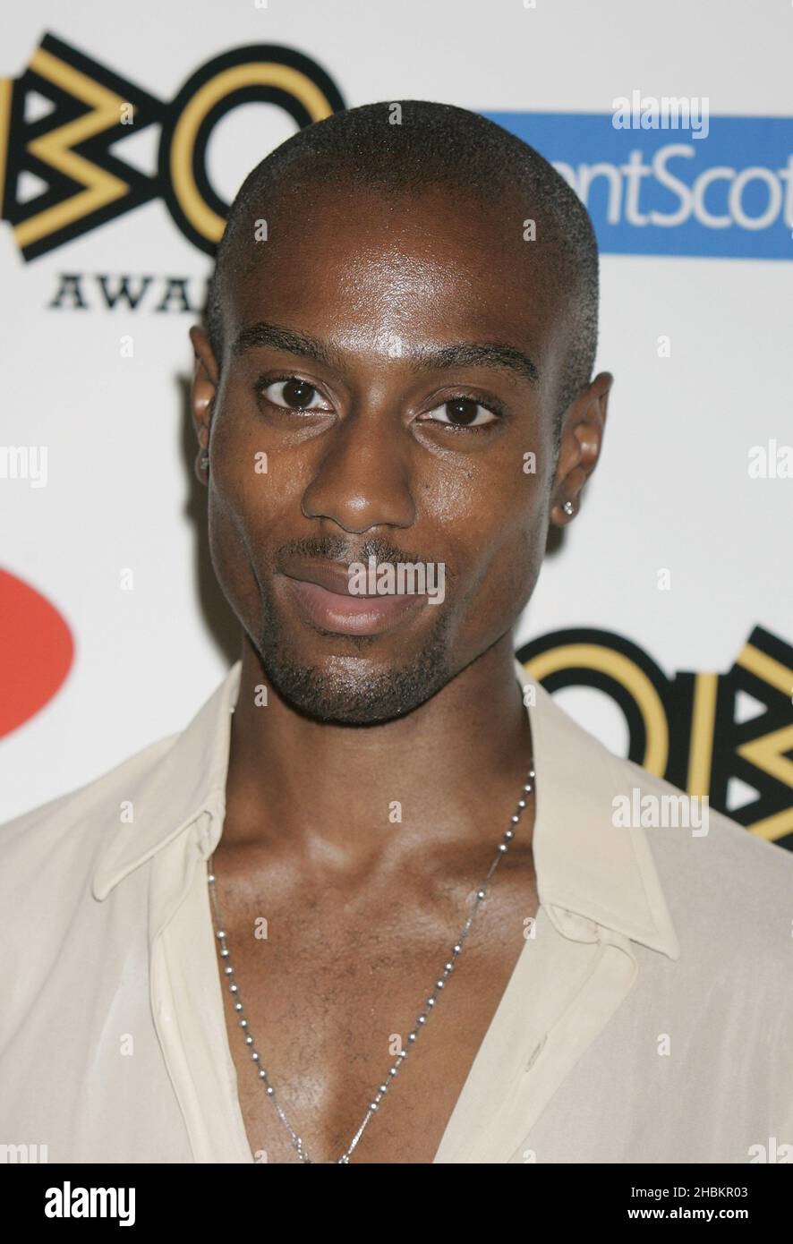 Michael Obiora of Hotel Babylon arrives at the Mobo Nominations at the ...