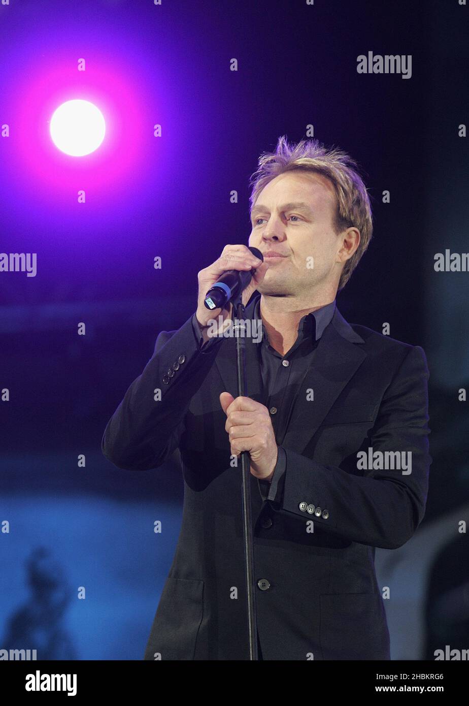 Jason Donovan performs on stage at the 'We Love Abba, Thank You for the ...