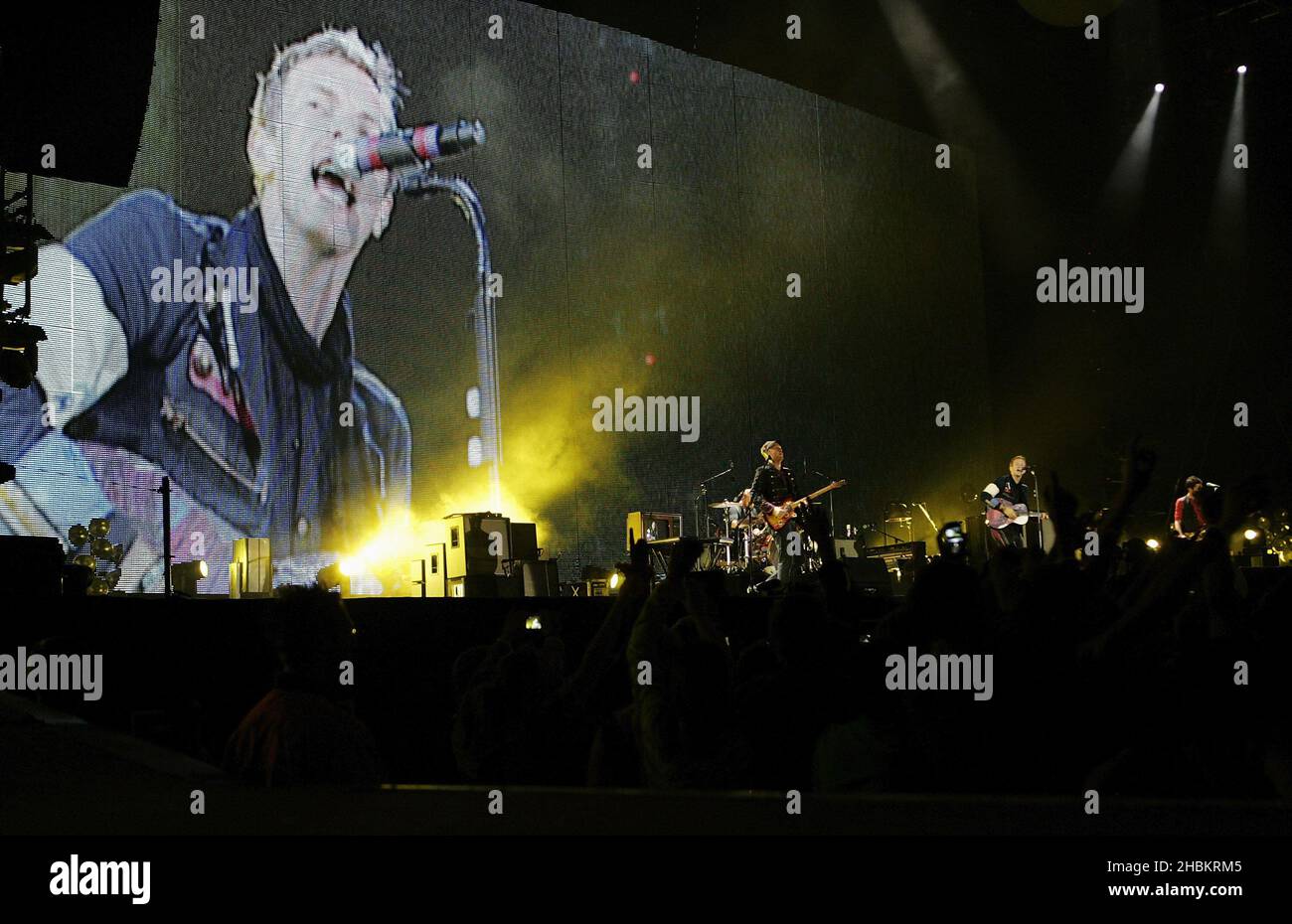 Chris Martin Of Coldplay Performs On Stage At Wembley Stadium High ...