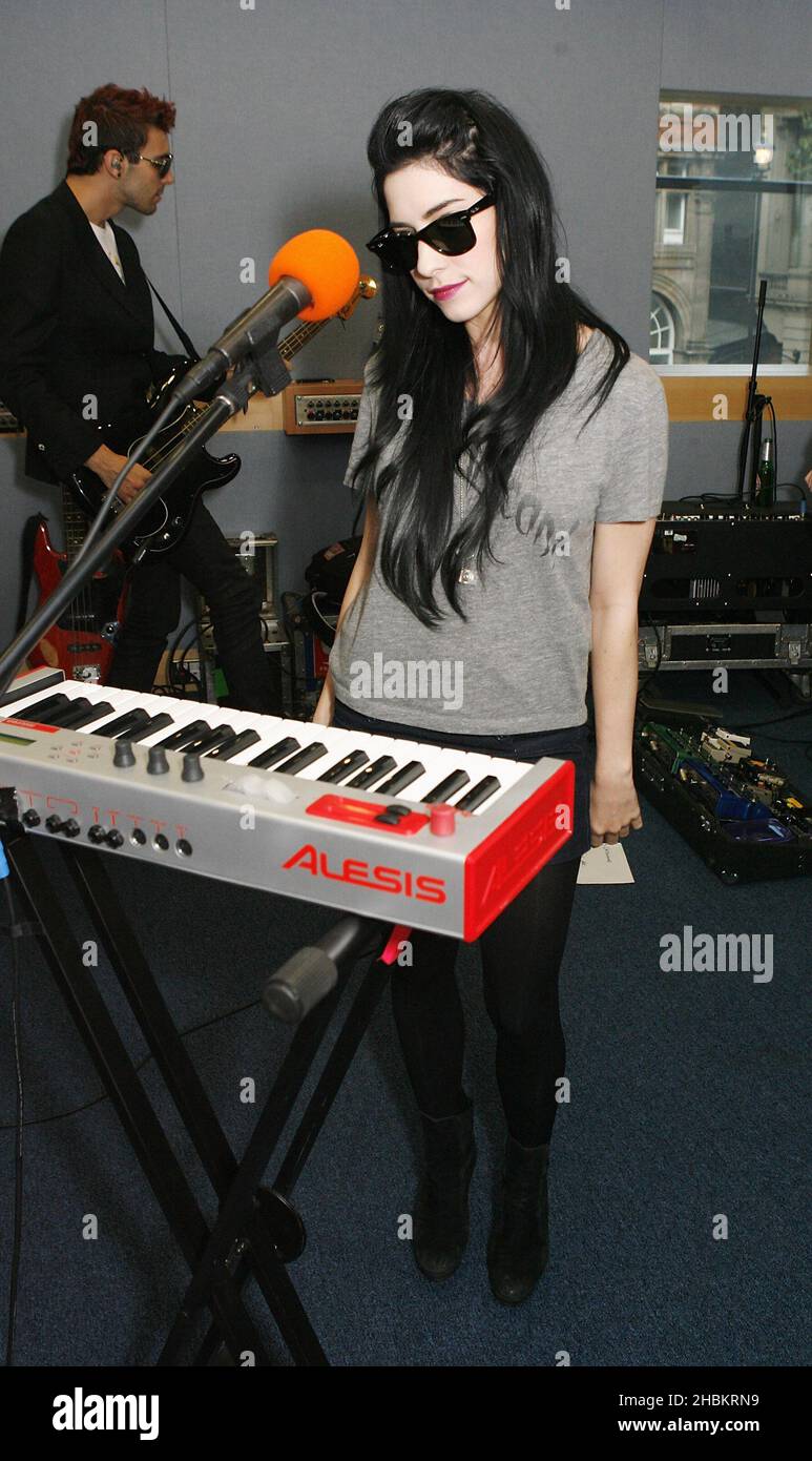 Lisa of The Veronicas performs for fans at 95.8 Capital FM Radio ...