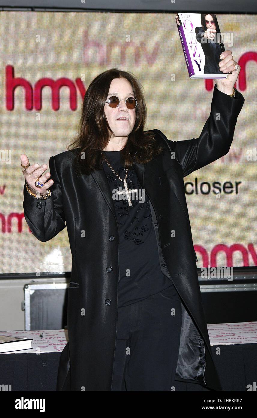 Ozzy Osbourne signs copies of his new book, 'I am Ozzy" at HMV, Oxford ...