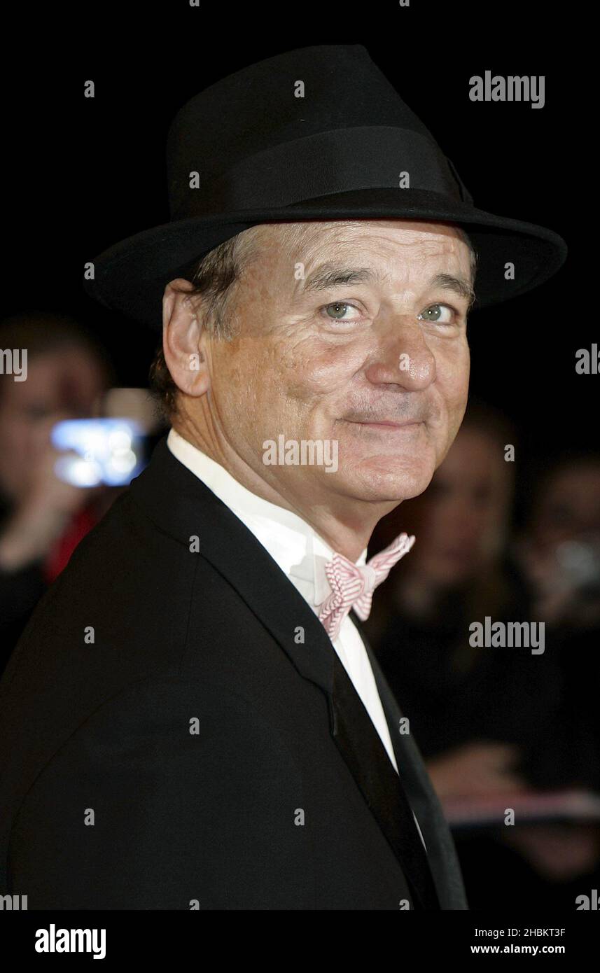 Bill Murray arriving for the world premiere of Fantastic Mr Fox during ...