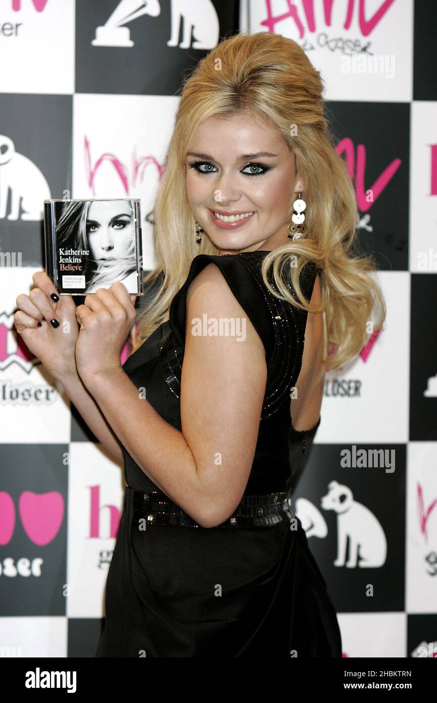 Katherine Jenkins releases her new album 'Believe' at HMV at Westfield ...