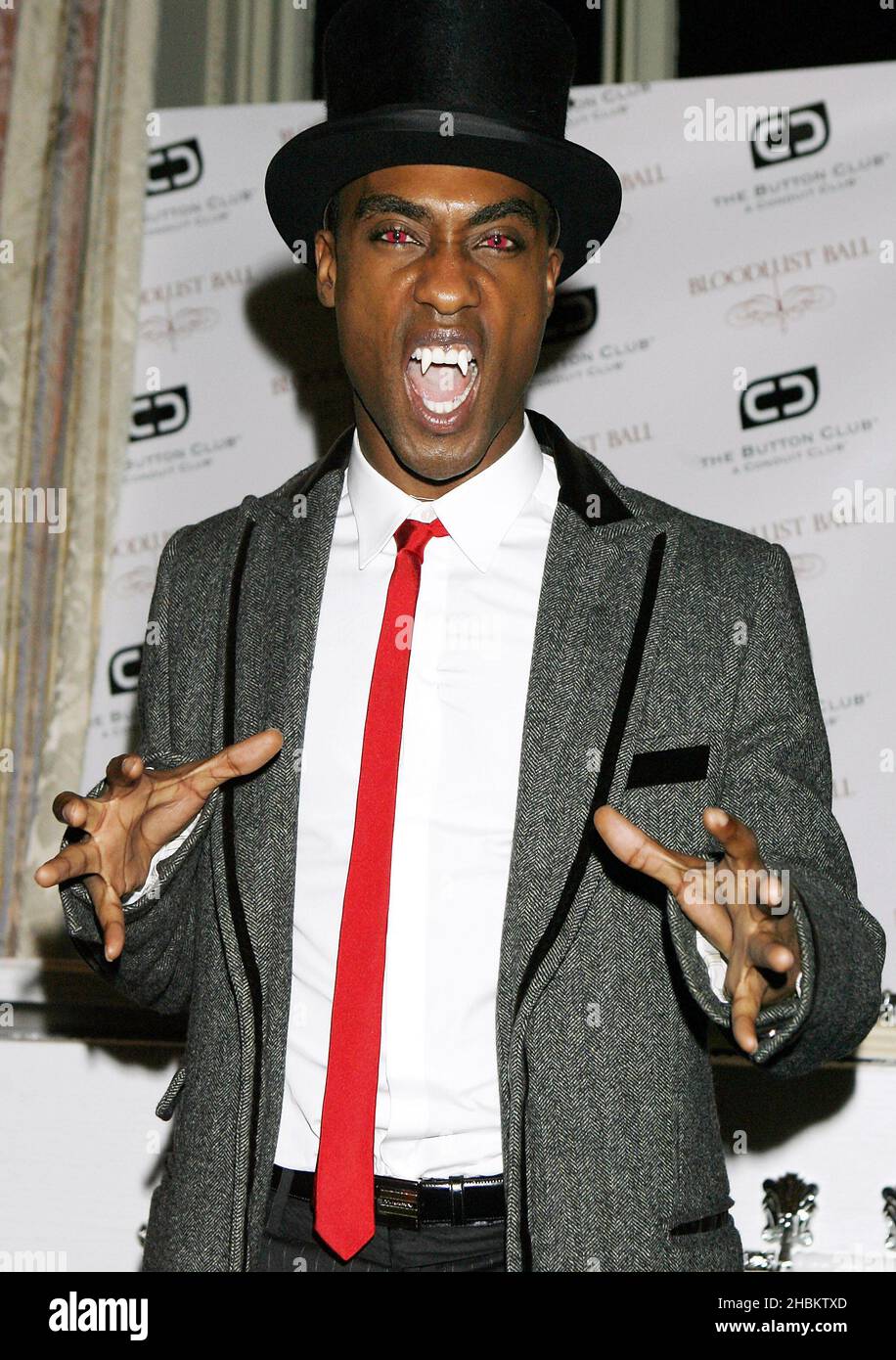 Simon Webbe arrives at the Bloodlust Ball at Hampton Court Palace ...