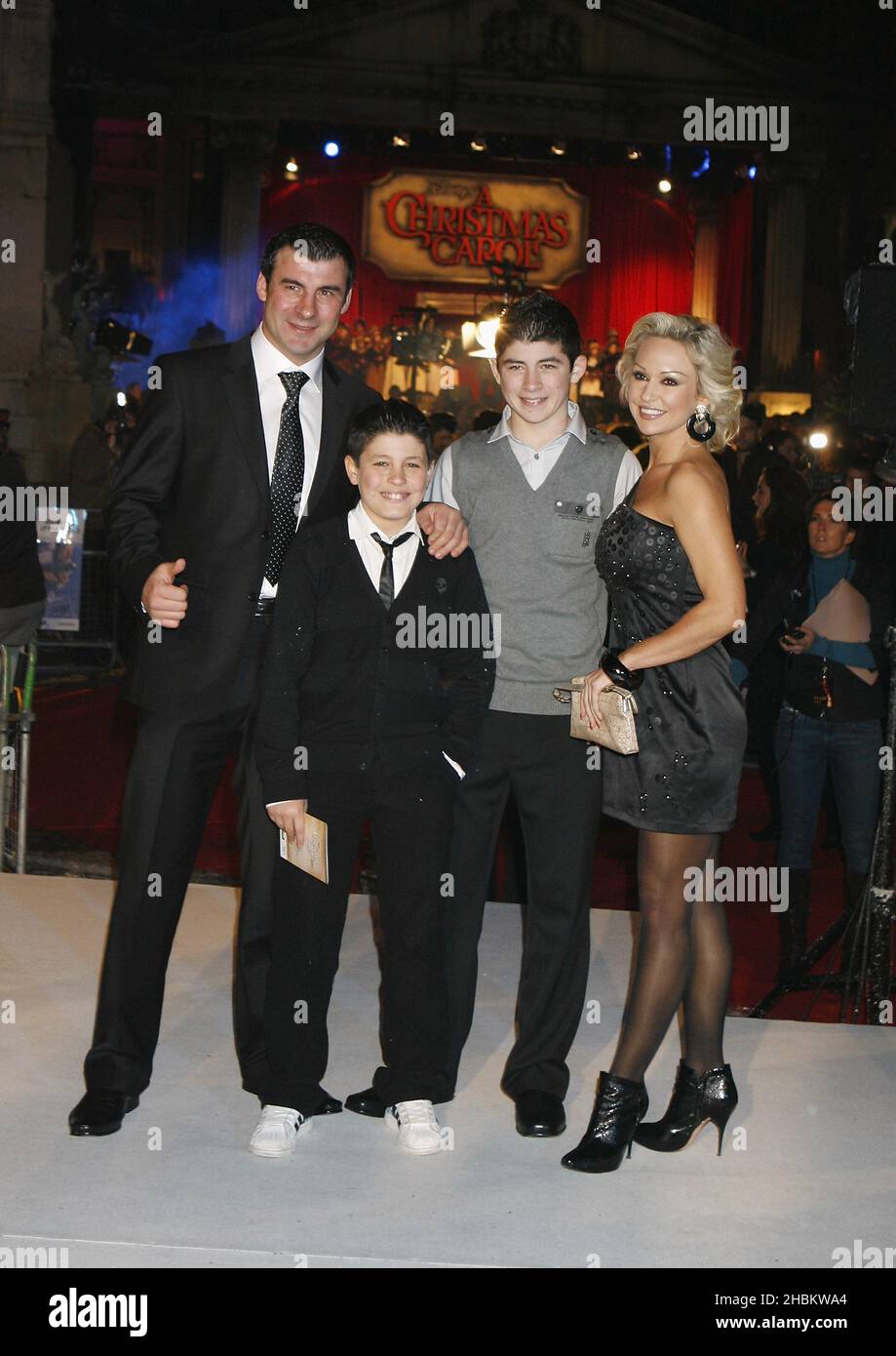 Joe Calzaghe and sons with Kristina Rihanoff from Strictly Come Dancing ...
