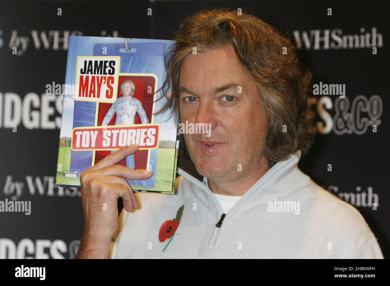 James May signs copis of his new book "Toy Stories" at Selfridges ...