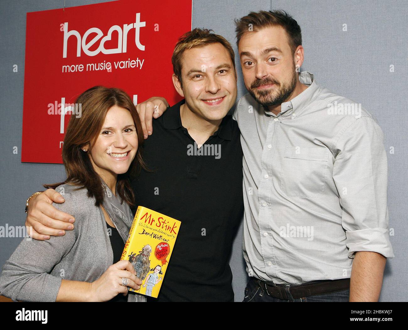 David Walliams at Heart Radio with Jamie Theakston and Harriet Scott ...