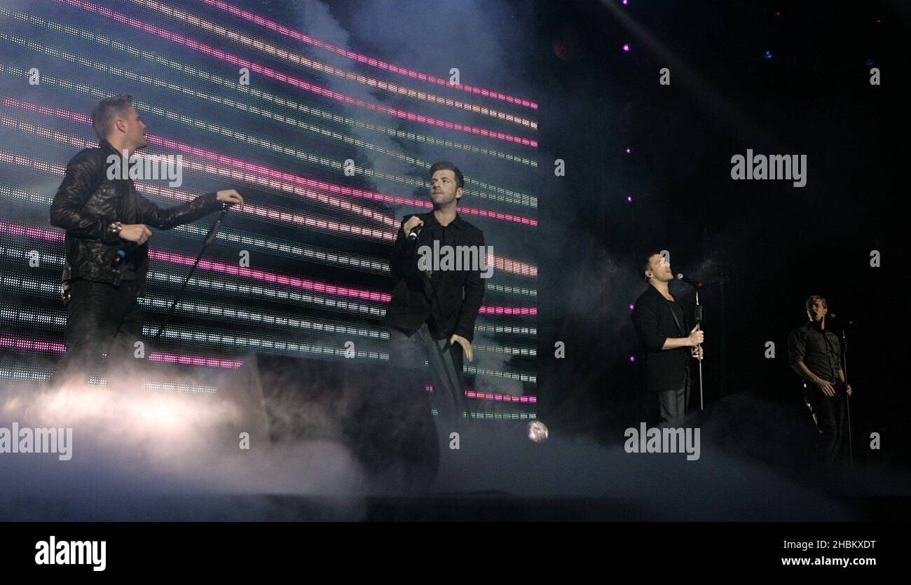 Nicky Byrne, Mark Feehily, Shane Filan and Kian Egan of Westlife ...