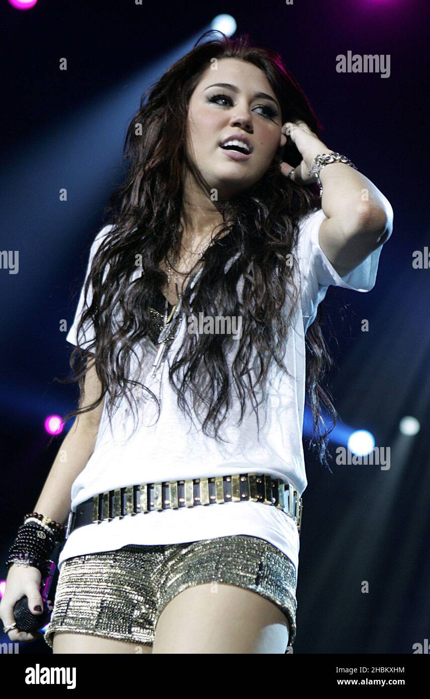 Miley Cyrus Performing During Capital Fms Jingle Bell Ball At The O2