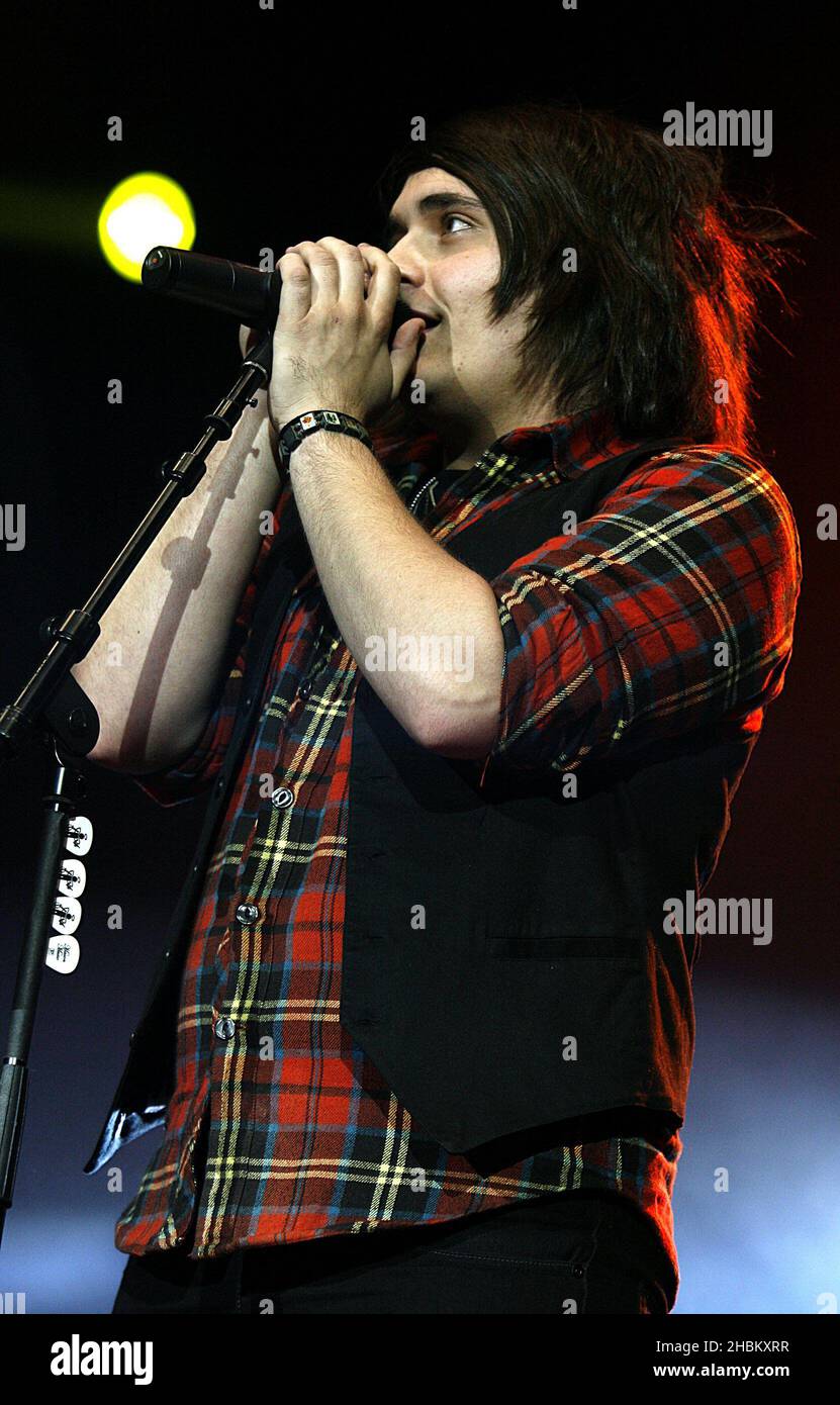 Mason Musso of Metro Station performing during Capital FM's Jingle Bell ...