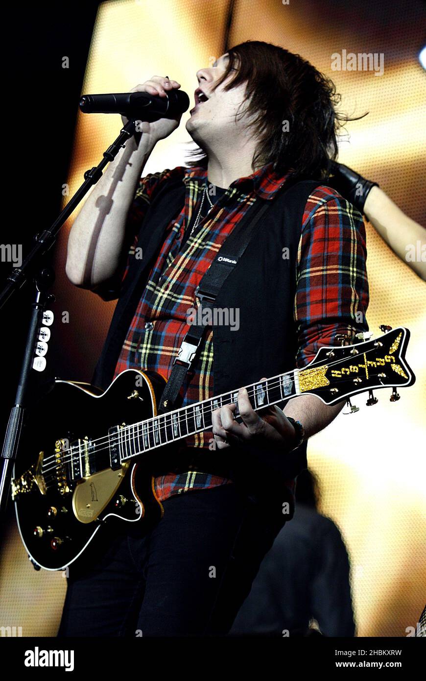 Mason Musso of Metro Station performing during Capital FM's Jingle Bell ...