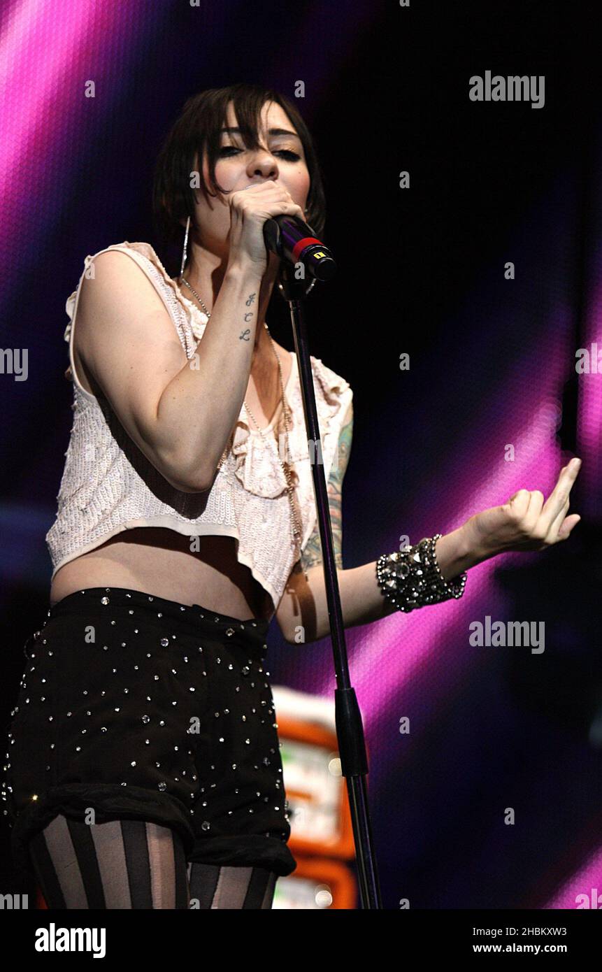 Jessica Origliasso of The Veronicas performing during Capital FM's ...