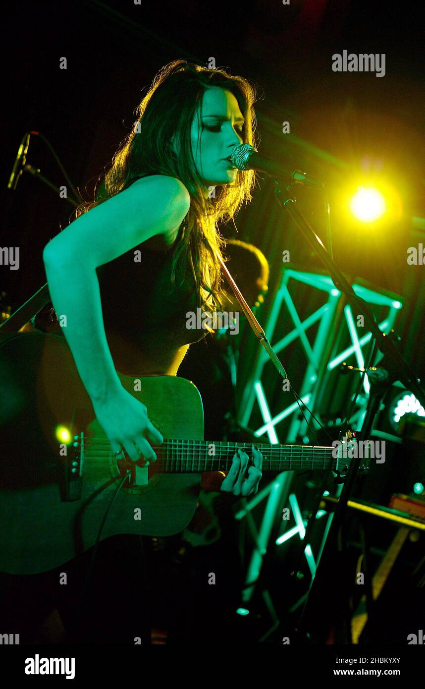 Tiffany Page performs live for the Q The Music Club at the Hard Rock ...