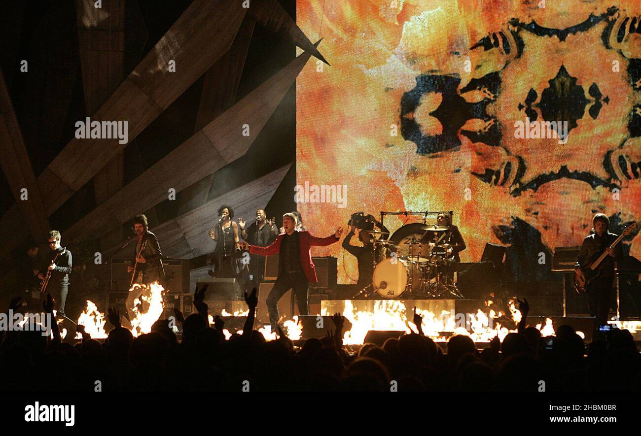 Kasabian perform on stage hi-res stock photography and images - Alamy