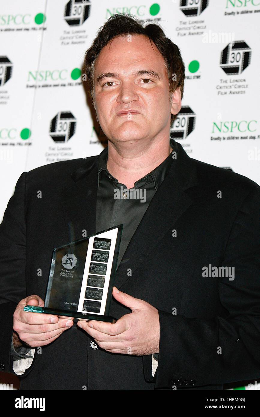 Quentin Tarantino with Dilys Powell Award for Excellence in Cinema at ...