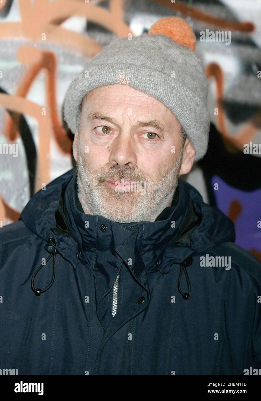 Keith allen arriving for the uk film premiere of banksy hi-res stock ...