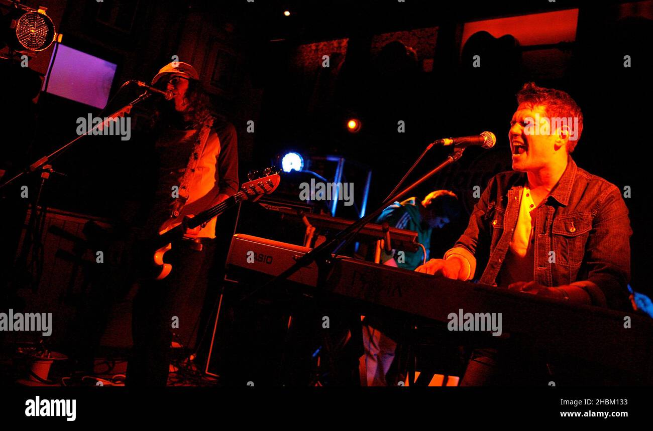Greg Churchouse and Roy Stride of Scouting for Girls performs at the ...