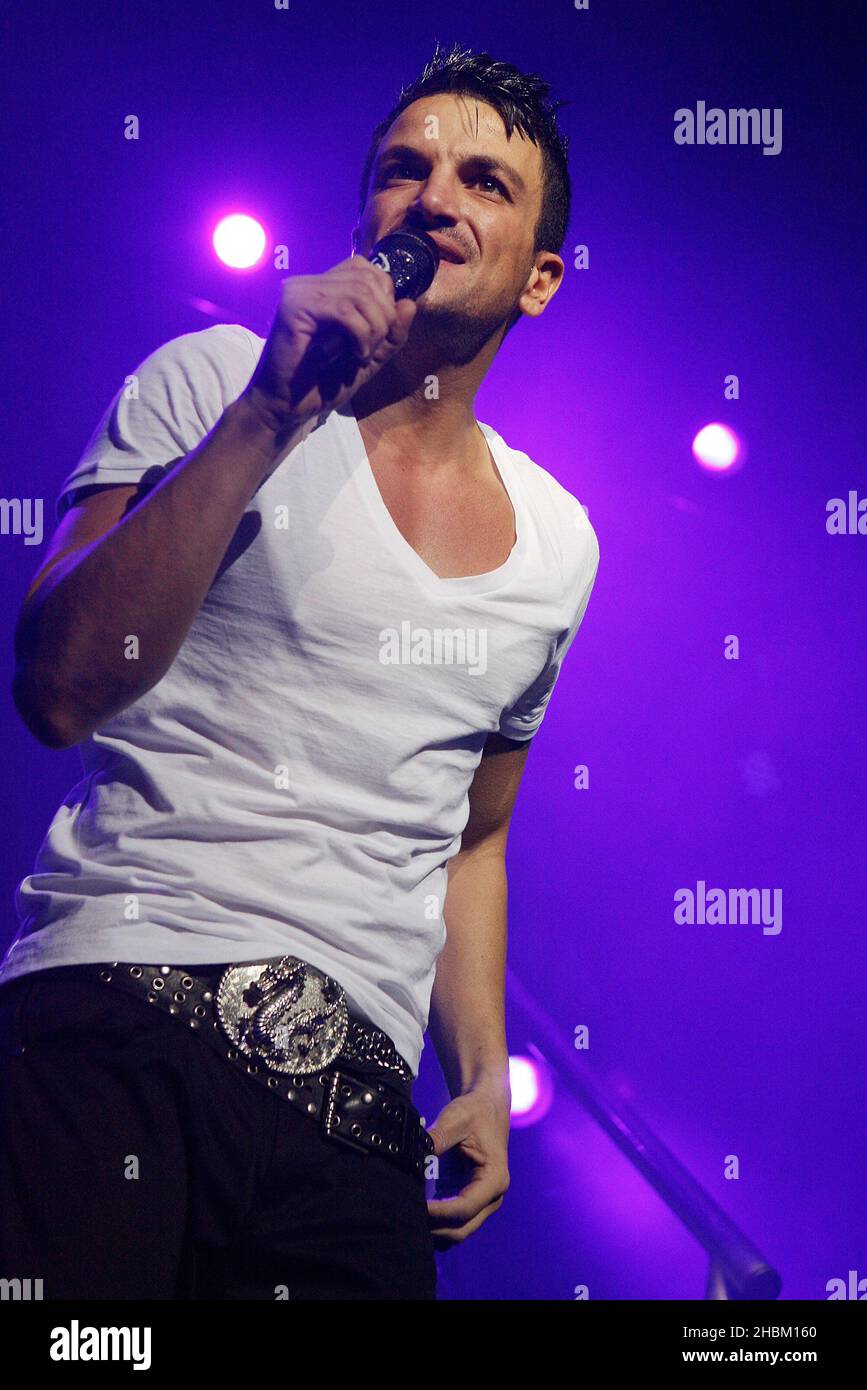 Peter Andre performs at Indigo 02, London Stock Photo - Alamy