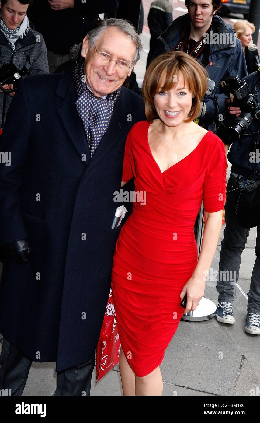 Sian Williams and father arrive at the Tric Awards at the Grosvenor ...