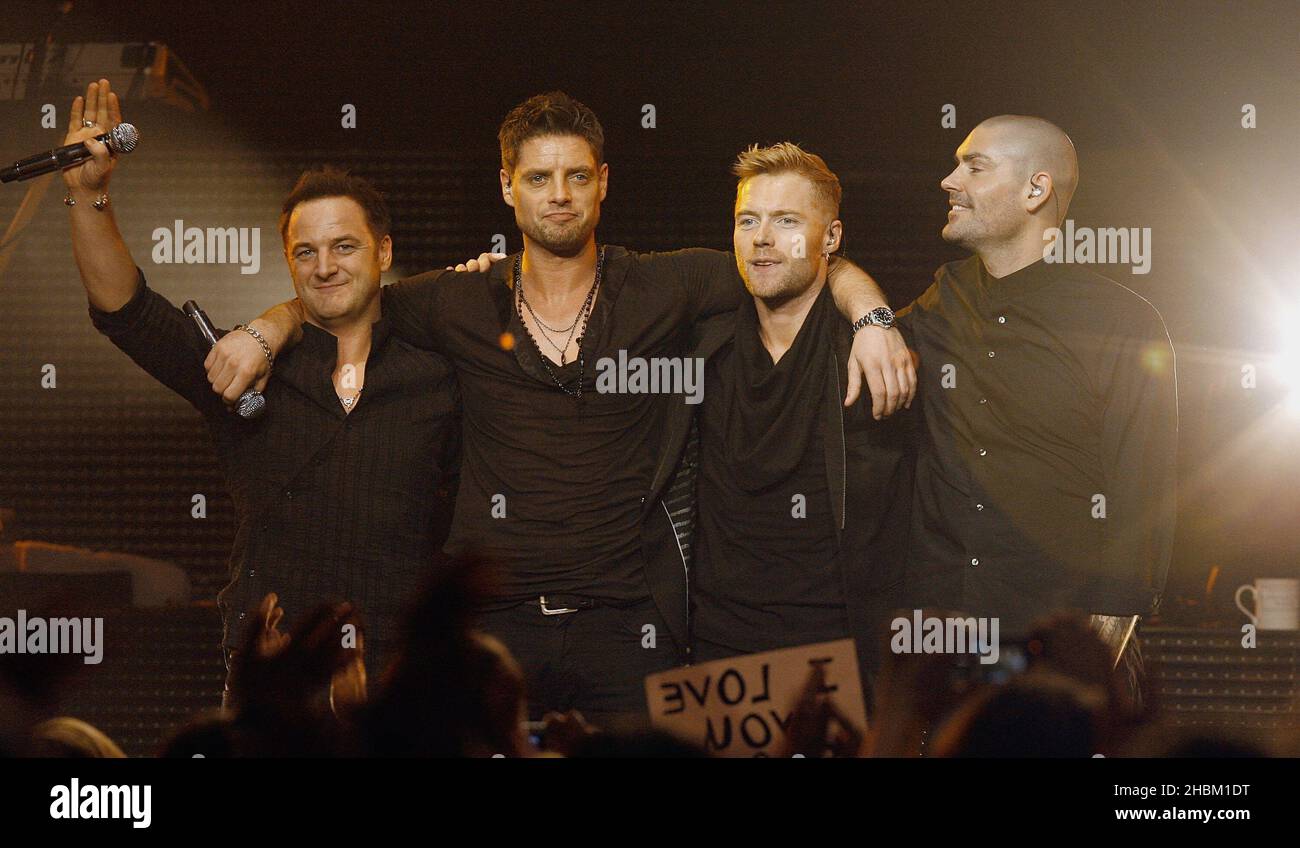 Mikey Graham,Keith Duffy,Ronan Keating and Shane Lynch of Boyzone ...