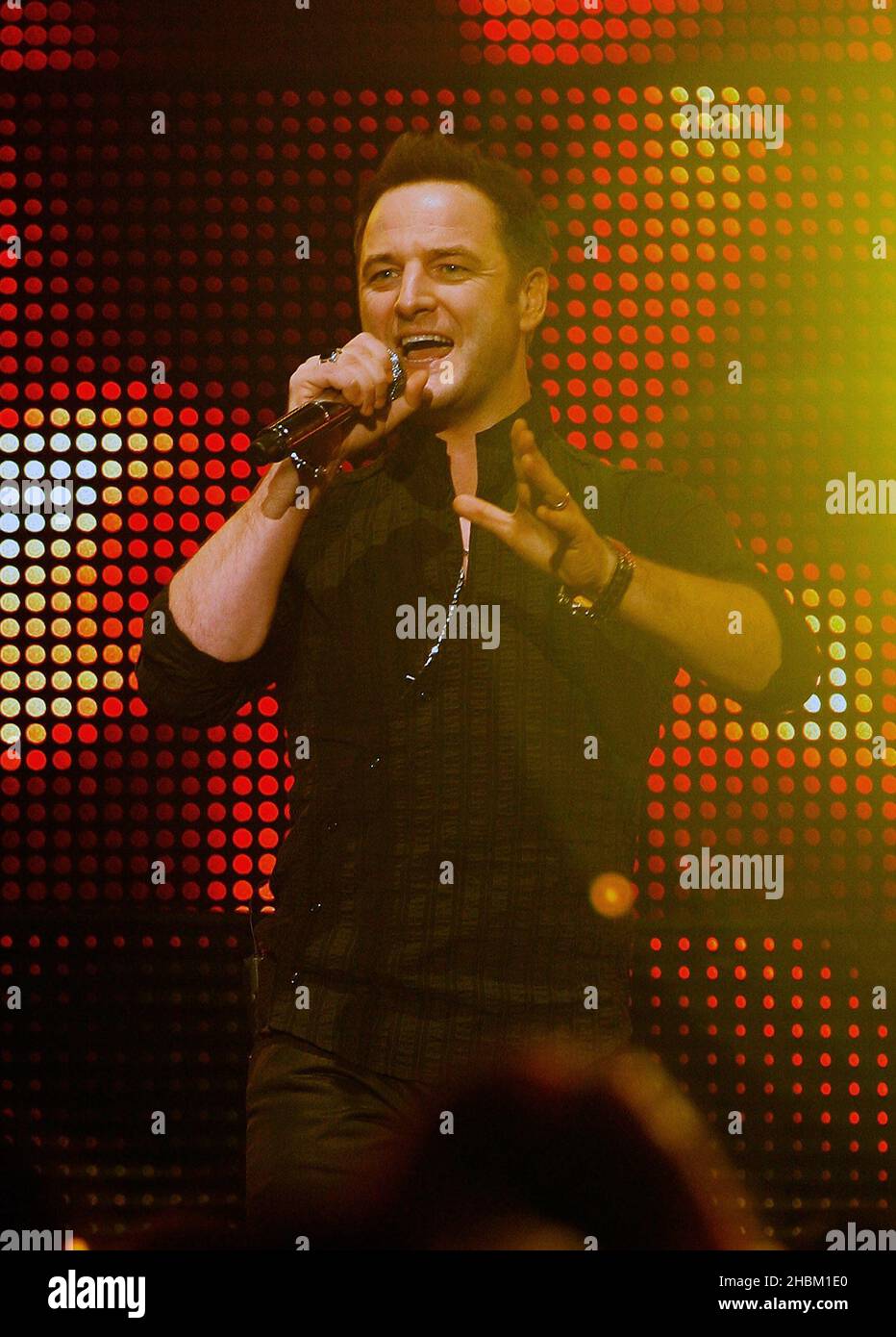 Mikey Graham of Boyzone performs at the Royal Albert Hall, London Stock ...