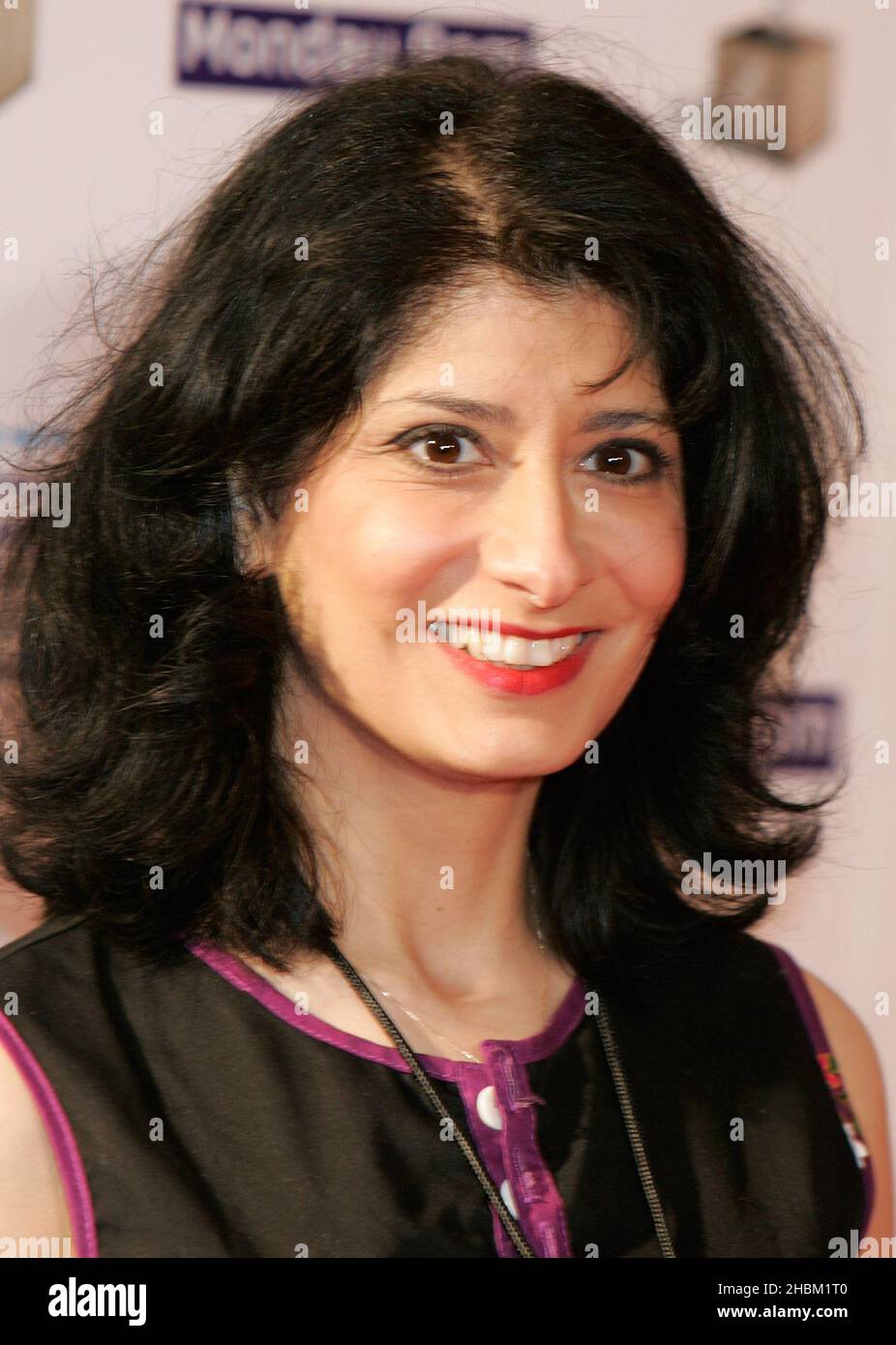 Shappi Khorsandi arrives at the Comedy Gala at the 02 Arena on March 30 ...