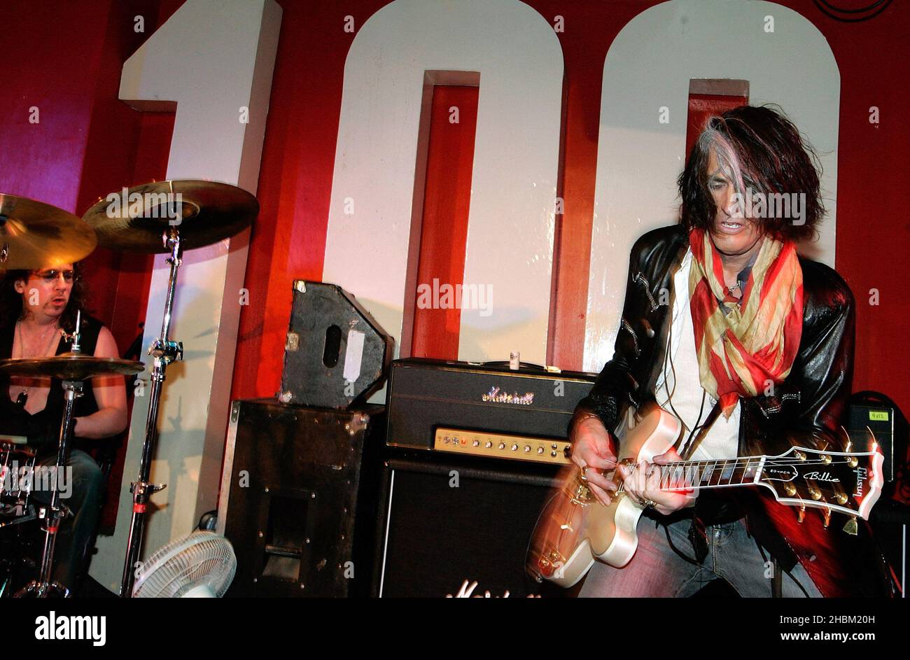 Joe Perry of Aerosmith performs live at the 100 Club on Oxford Street ...