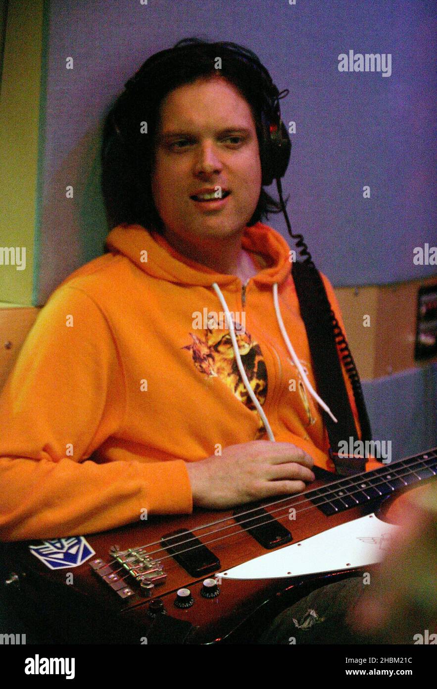 Mark Hamilton of Ash performs at XFM, Global Radio Studios in London on ...