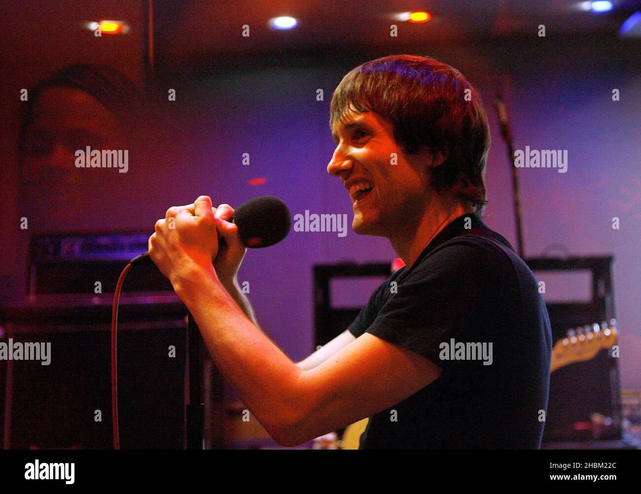 Tim Wheeler of Ash performs at XFM, Global Radio Studios in London on ...