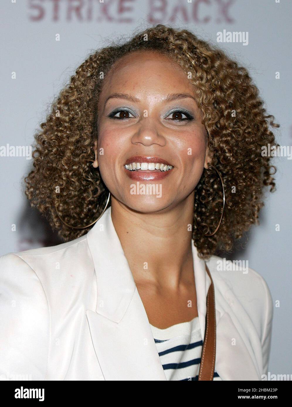 Angela Griffin arrives for the Strike Back premiere at the Vue Cinema in Leicester Square ...