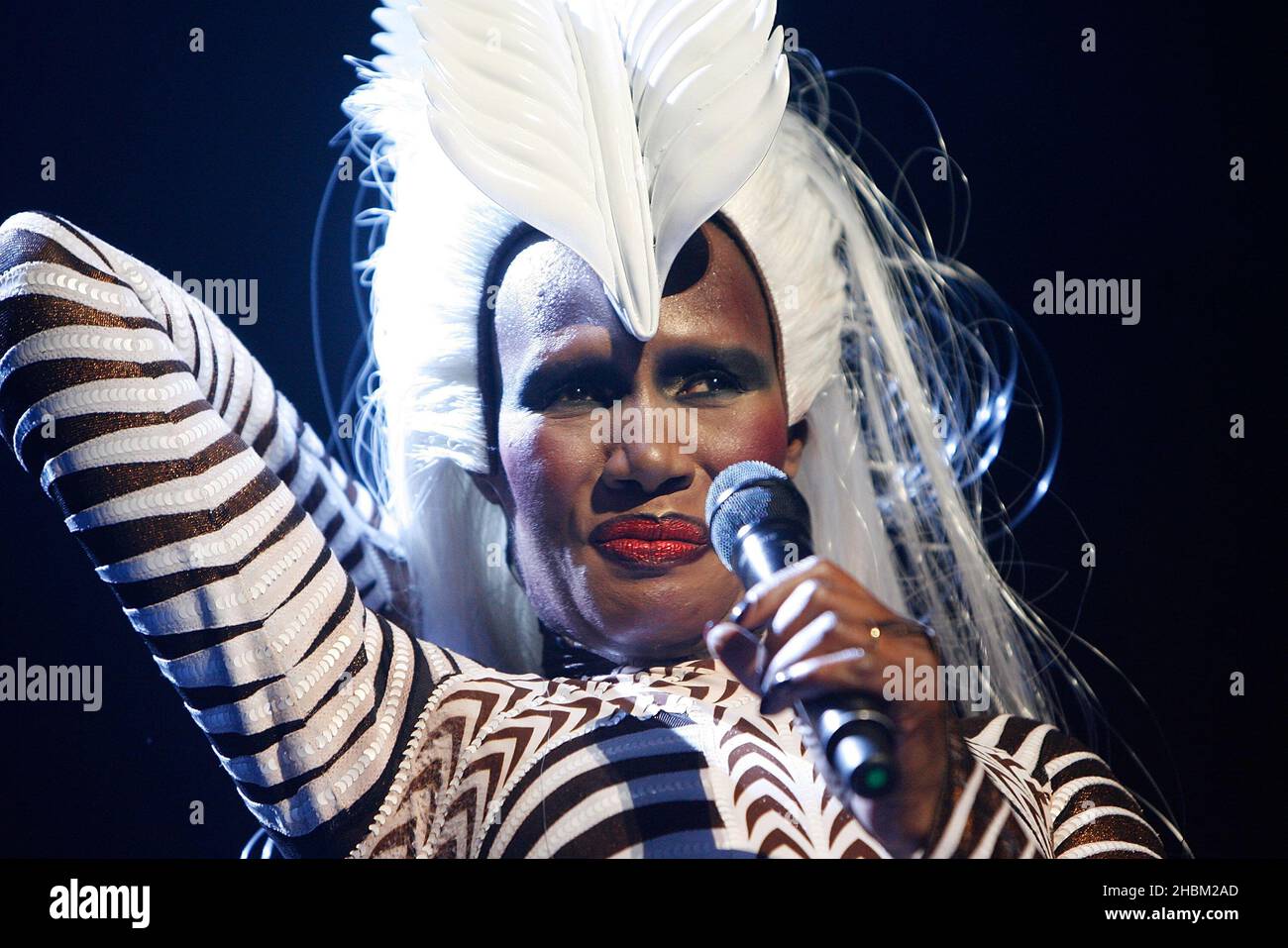 Grace Jones performs live at the Royal Albert Hall in central London ...
