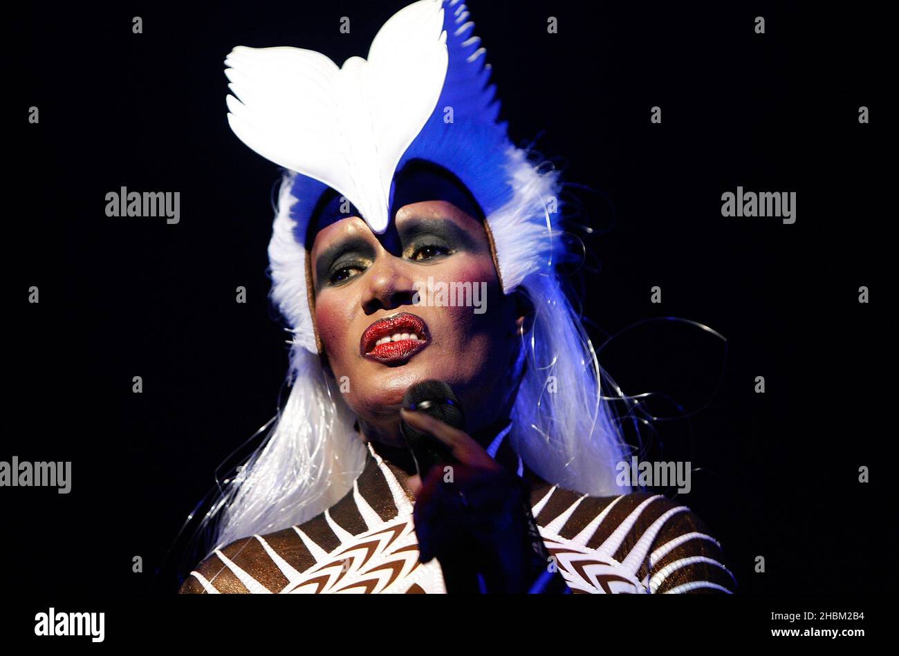 Grace Jones performs live at the Royal Albert Hall in central London ...