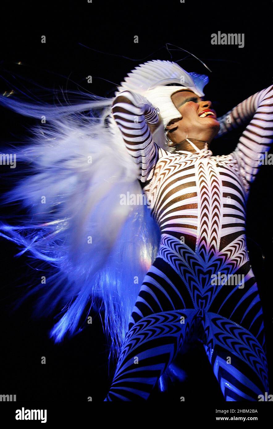 Grace Jones performs live at the Royal Albert Hall in central London ...