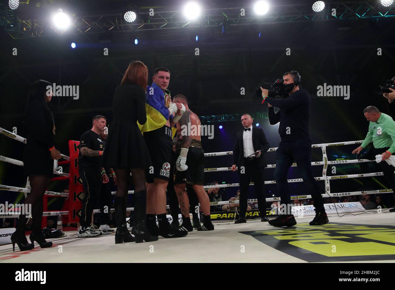 BROVARY, UKRAINE - DECEMBER 18, 2021 - Ukrainian heavyweight boxer ...