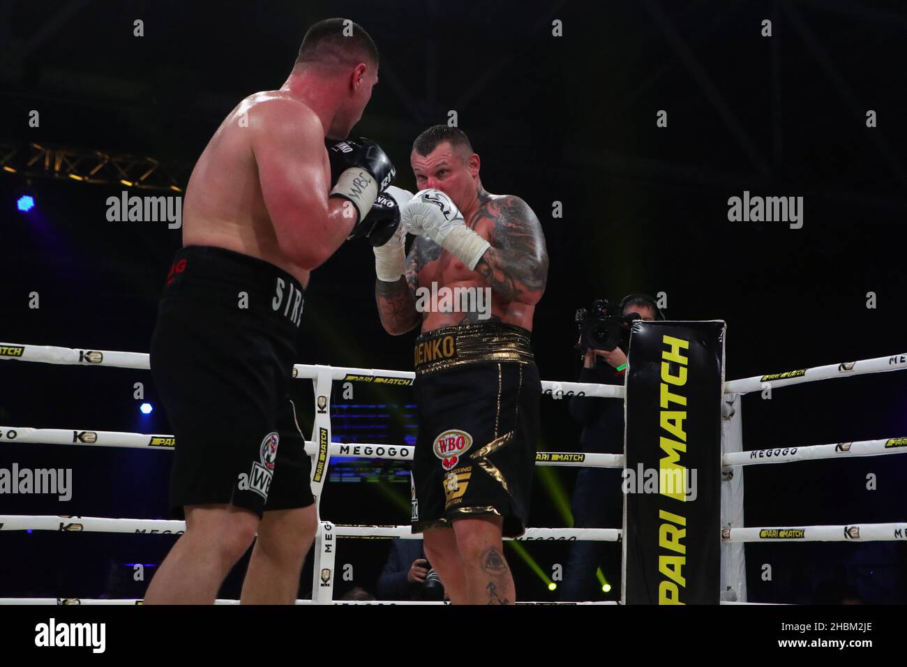 BROVARY, UKRAINE - DECEMBER 18, 2021 - Ukrainian heavyweight boxer ...