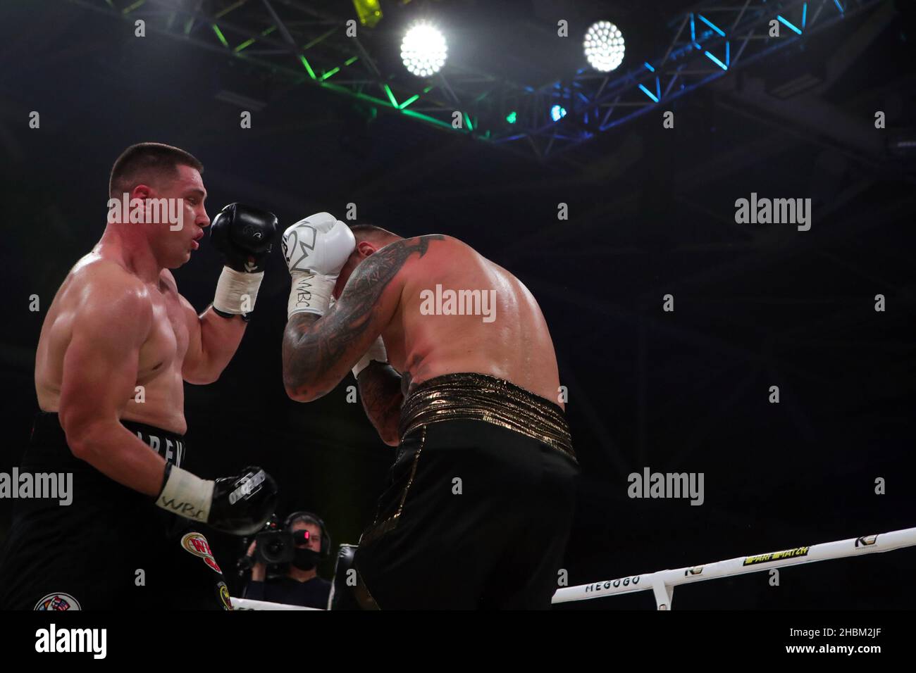 BROVARY, UKRAINE - DECEMBER 18, 2021 - Ukrainian heavyweight boxer ...