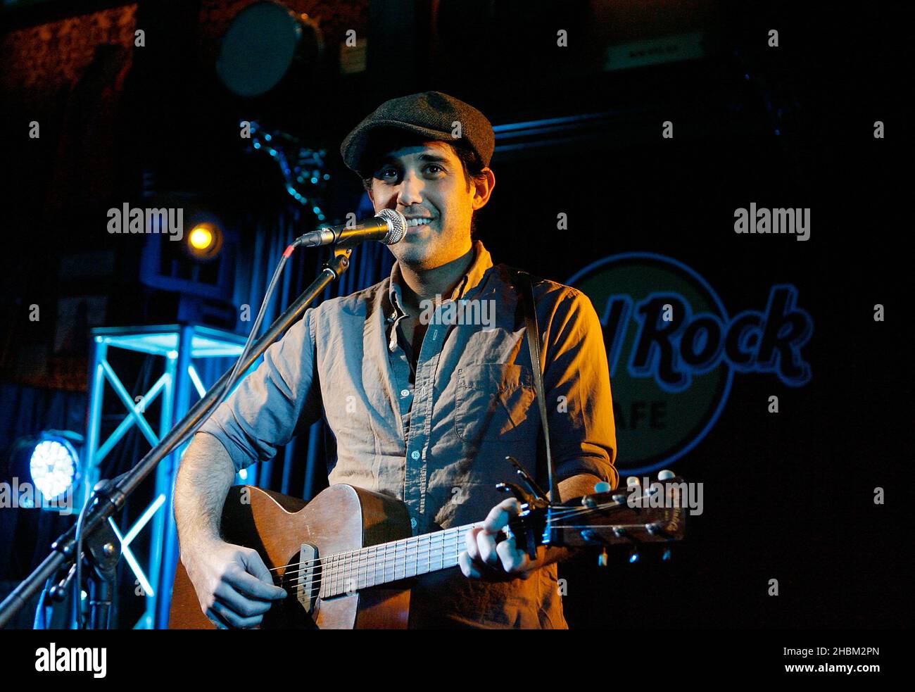 Joshua Radin performs at the Hard Rock Cafe on Oxford Street in London ...