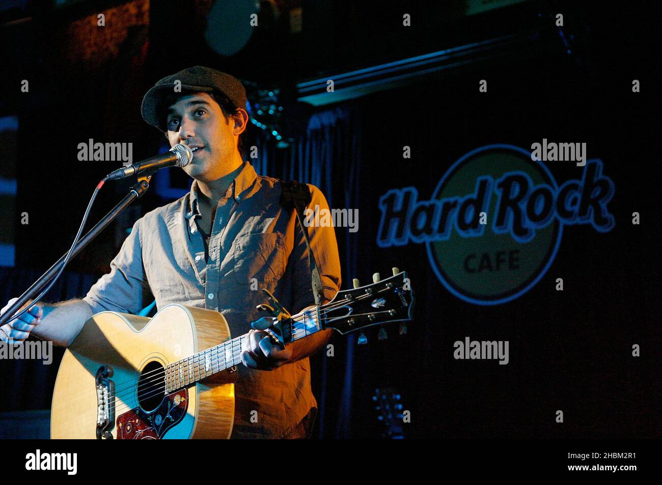 Joshua Radin performs at the Hard Rock Cafe on Oxford Street in London ...
