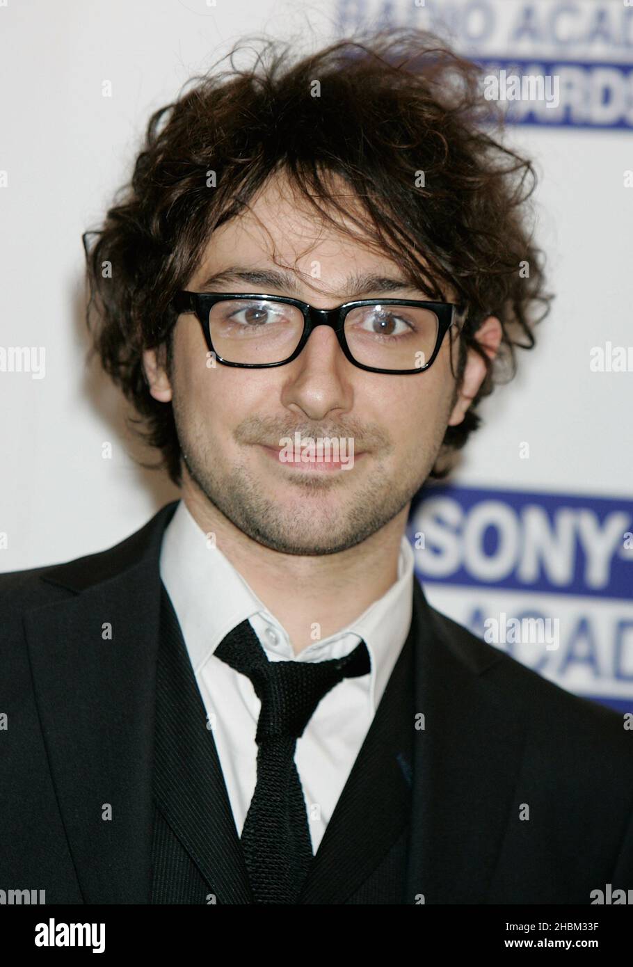 Alex Zane arrives at the Sony Radio Awards at the Grosvenor House Hotel ...