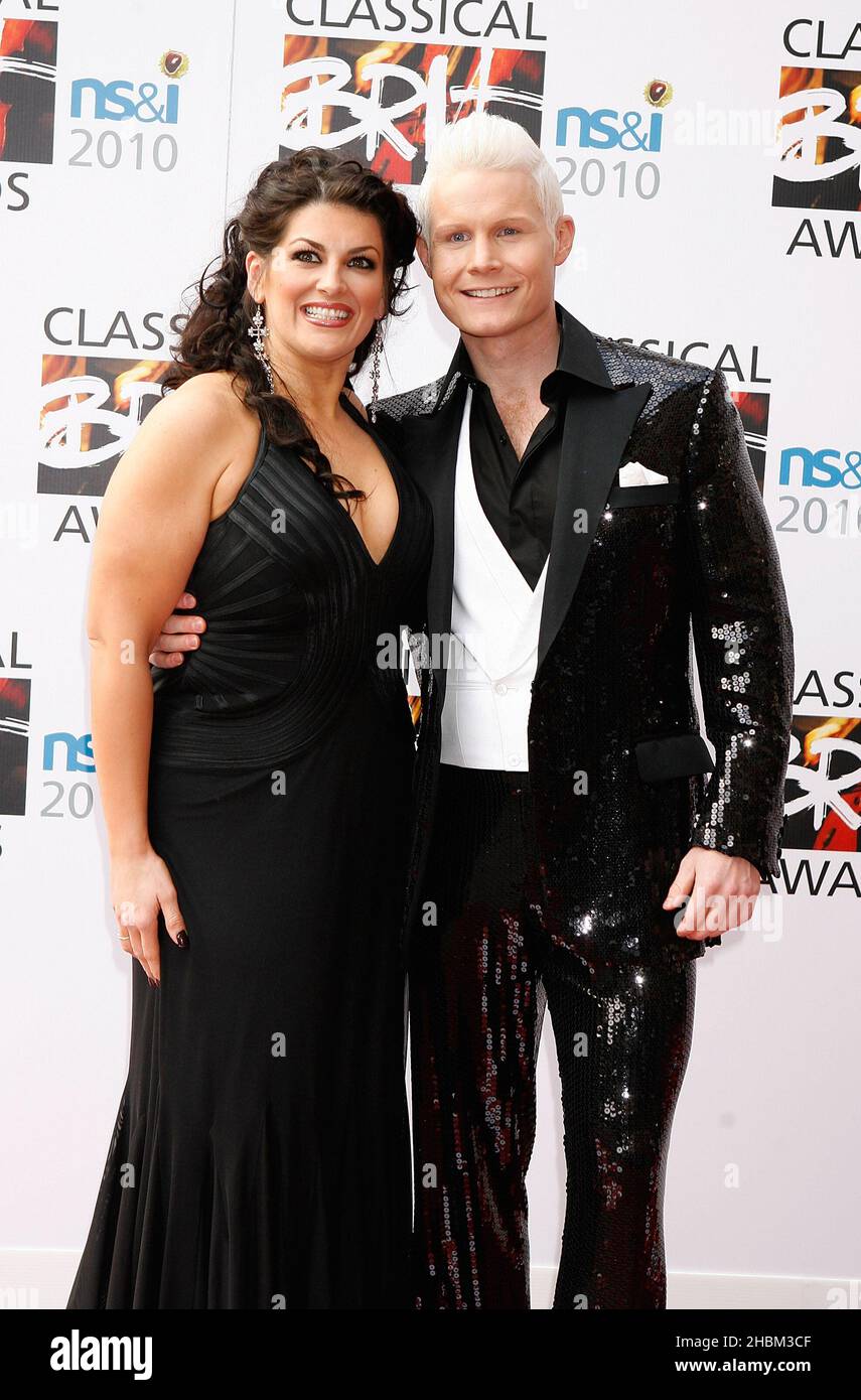 Rhydian and Jodie Prenger arrive at the Classical Brit Awards at the ...