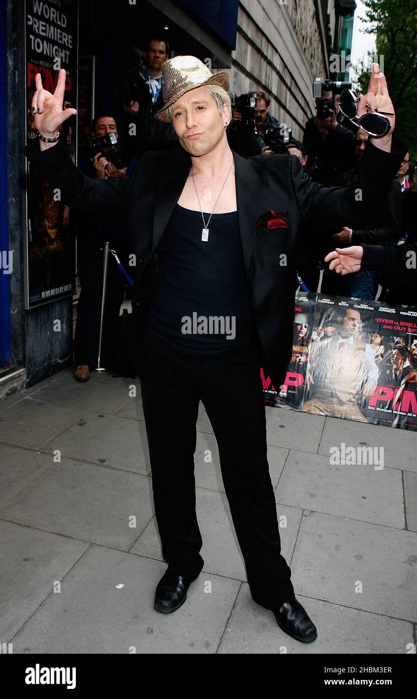 Andrew Stone arrives at the UK premiere of Pimp held at The Odeon in ...