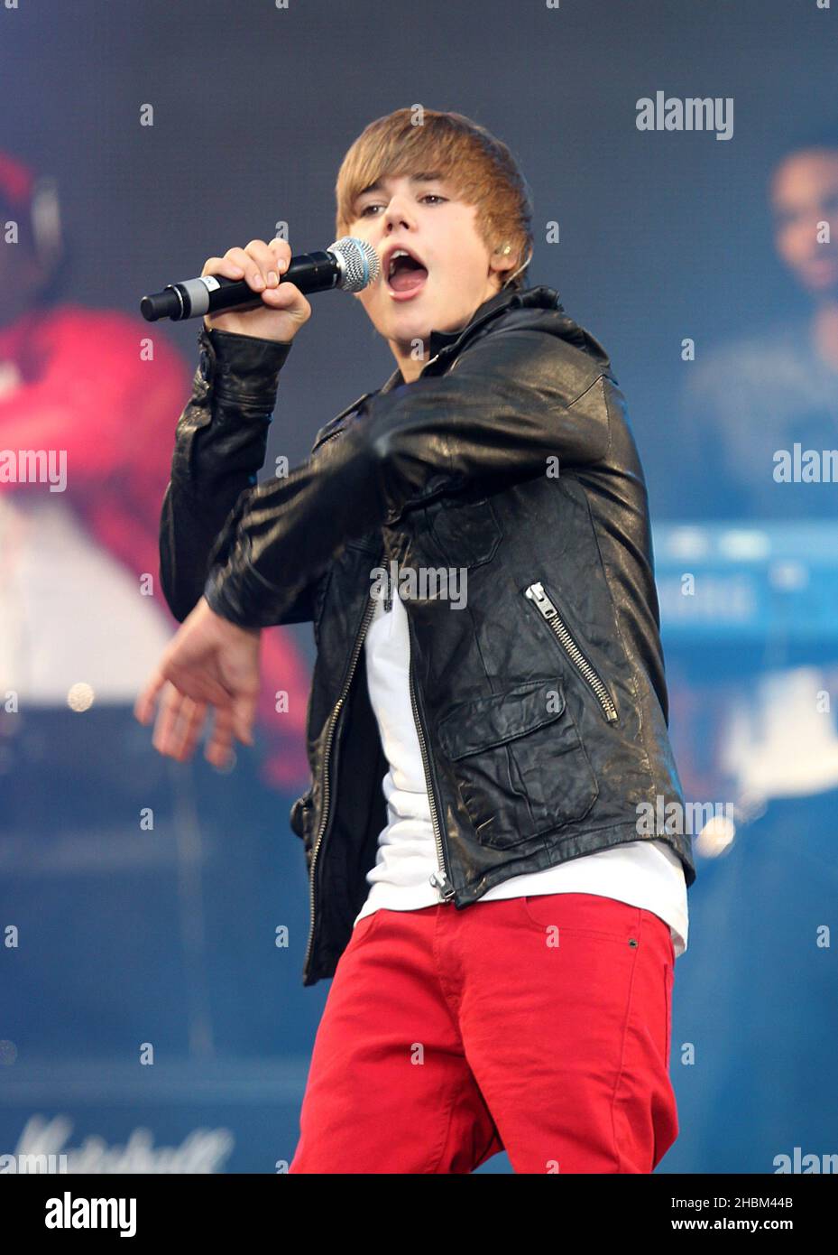 Justin Bieber on stage during the Capital FM Summertime Ball at Wembley ...
