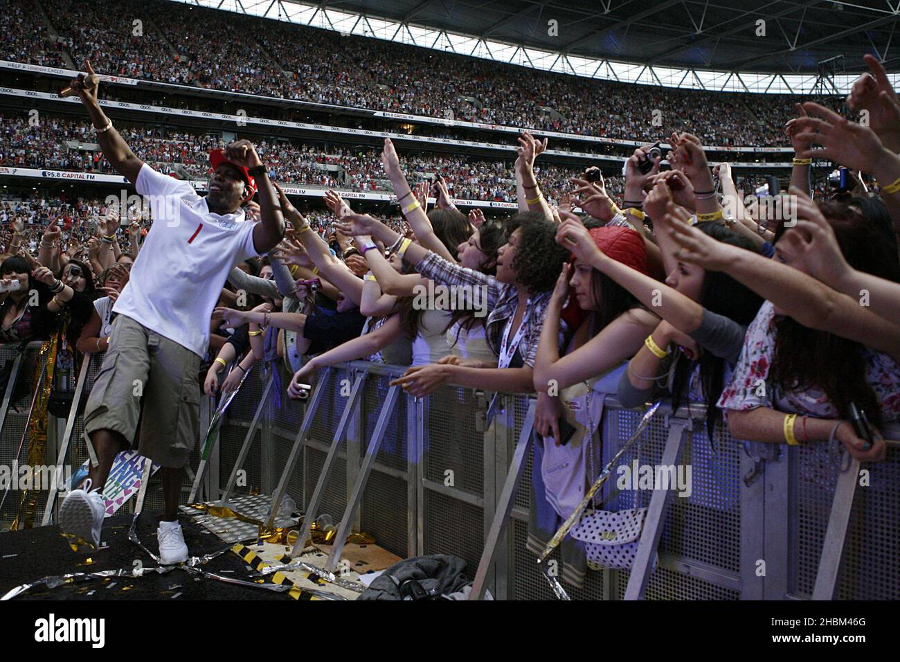 Dizzee Rascal on stage during the Capital FM Summertime Ball at Wembley ...