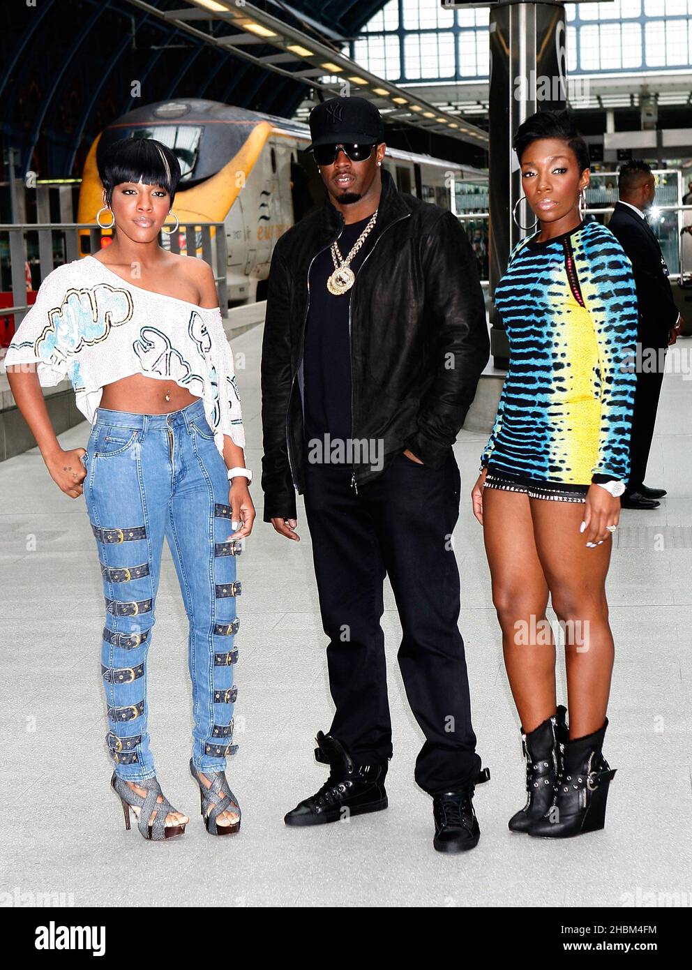 P Diddy and his band Diddy Dirty Money arrives in London via Eurostar ...