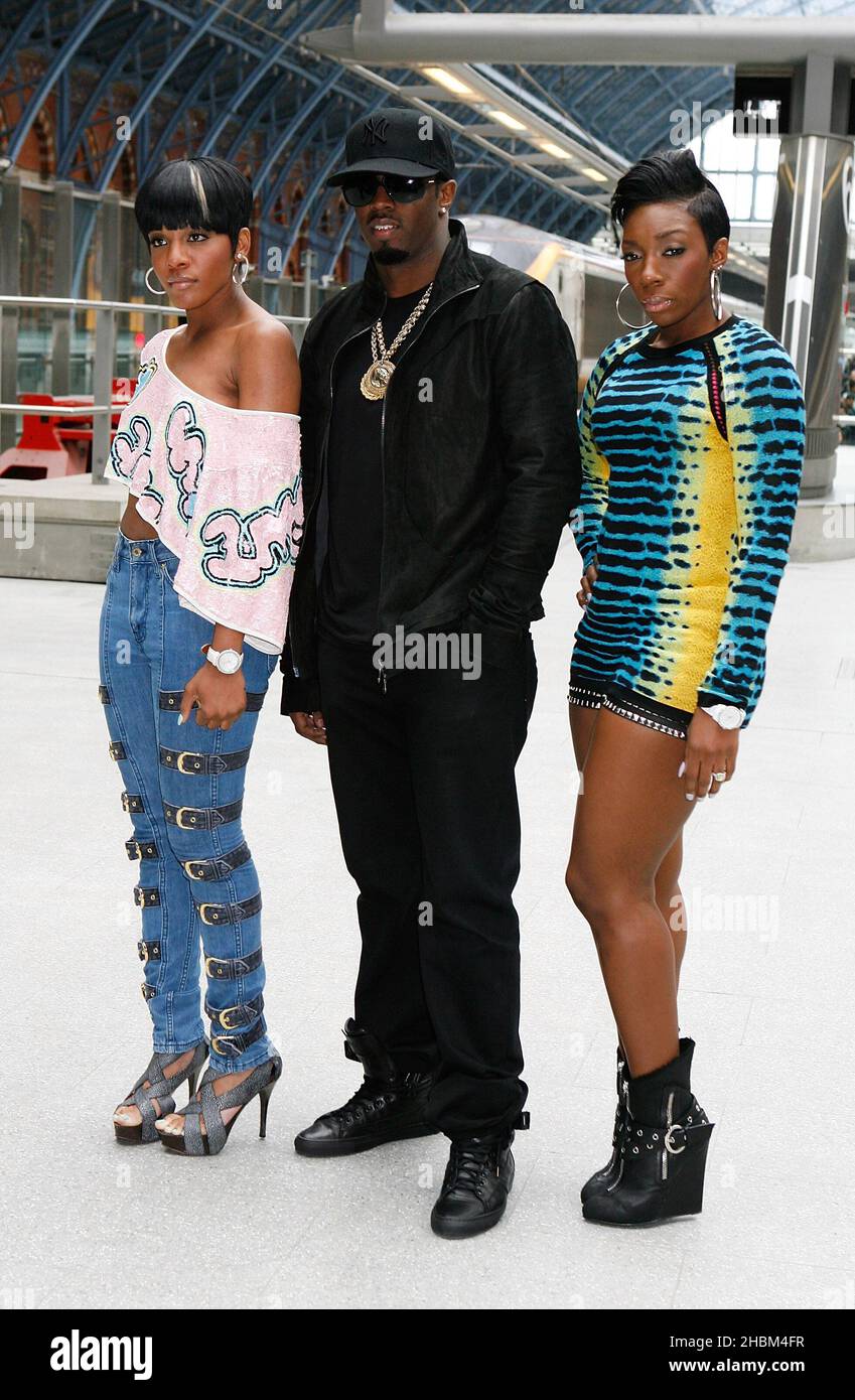 P Diddy and his band Diddy Dirty Money arrives in London via Eurostar ...