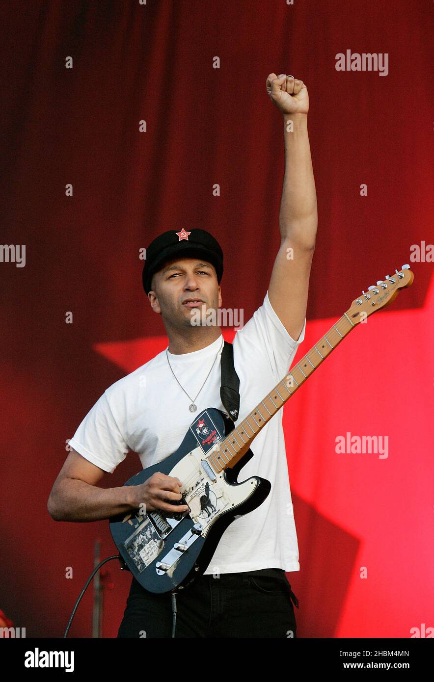 Tom Morello of Rage Against the Machine performs on stage at during day ...